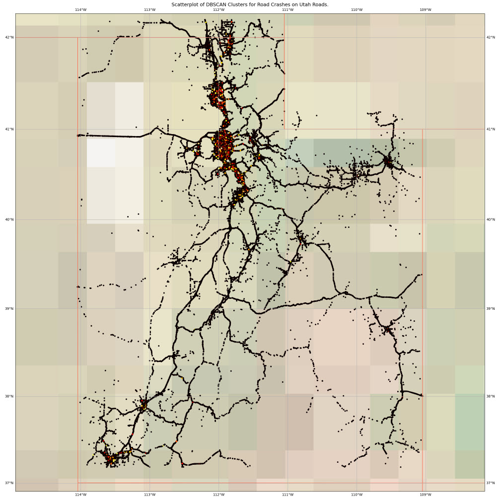 Road Crash Hotspot Predictions across Utah – GIS Hotspot